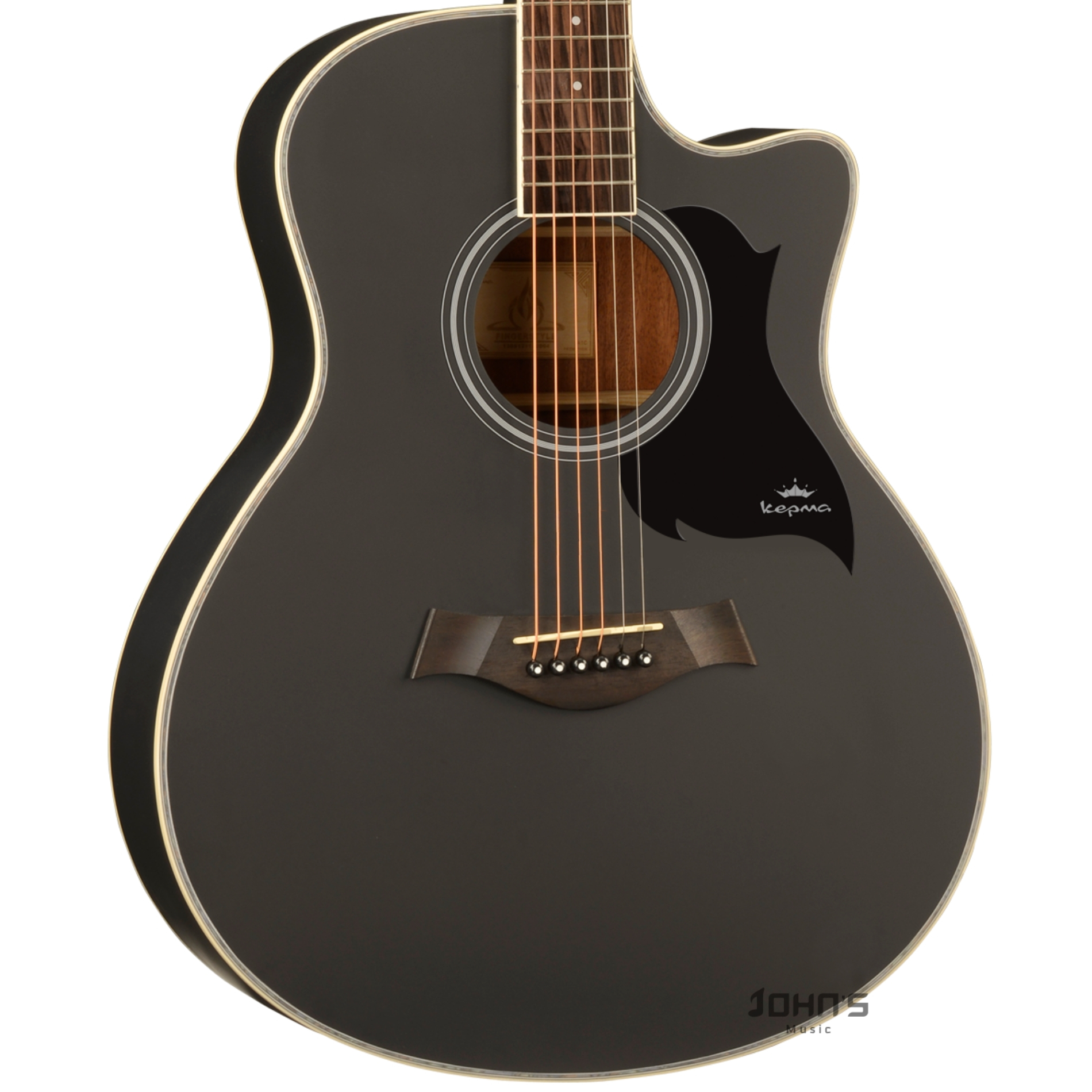 Kepma A1C Acoustic Guitar Matt Black | Shop online in India | JohnsMusic.in