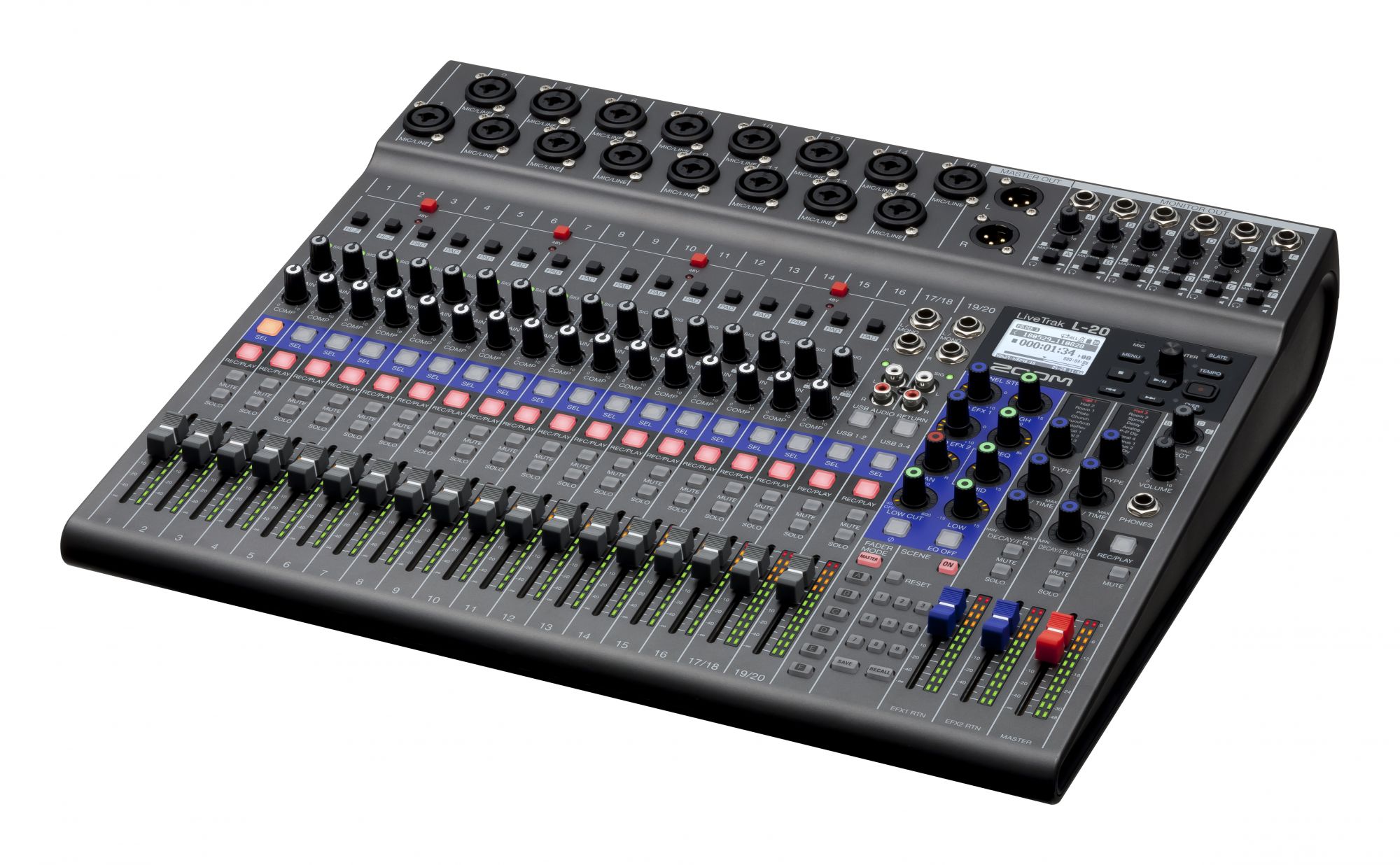 Zoom LiveTrak L-20 20-channel Digital Mixer / Recorder | Shop online in ...